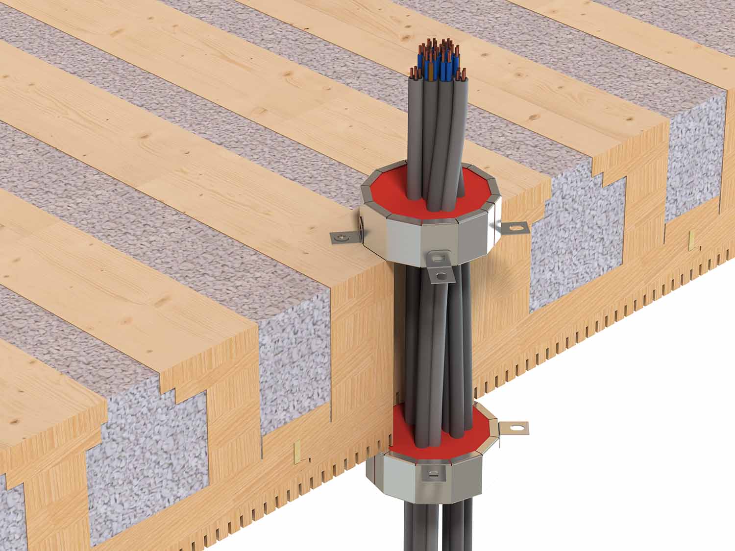 Cable penetration seals in fire protection